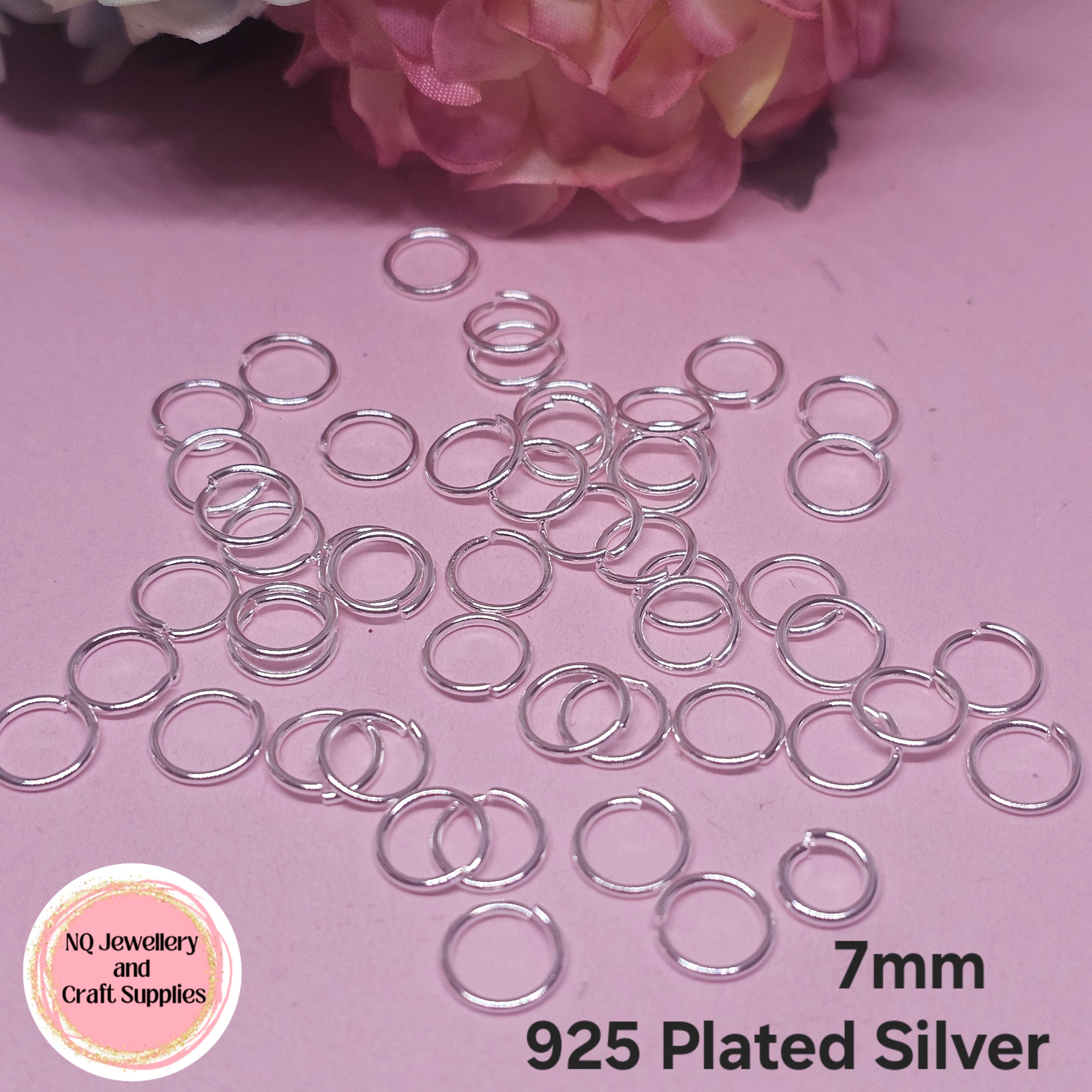 JUMP RING 925 SILVER Plated STAINLESS STEEL 304 Stainless Steel x 50pc ...